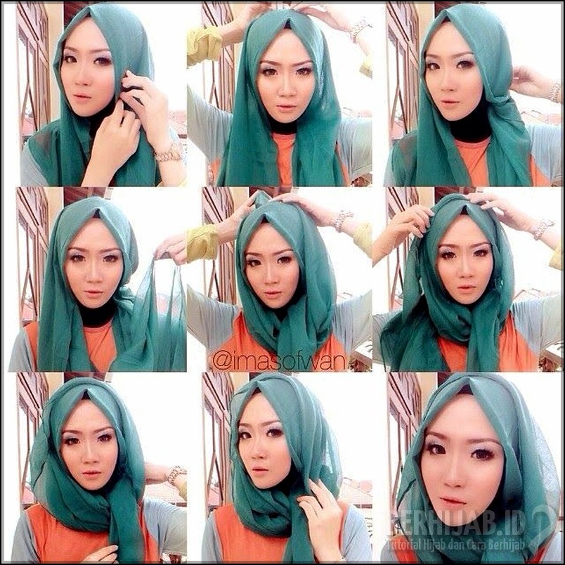Tutorial Jilbab Segi Empat buat Kuliah Simpel - Tutorial Hijab dan Cara ...