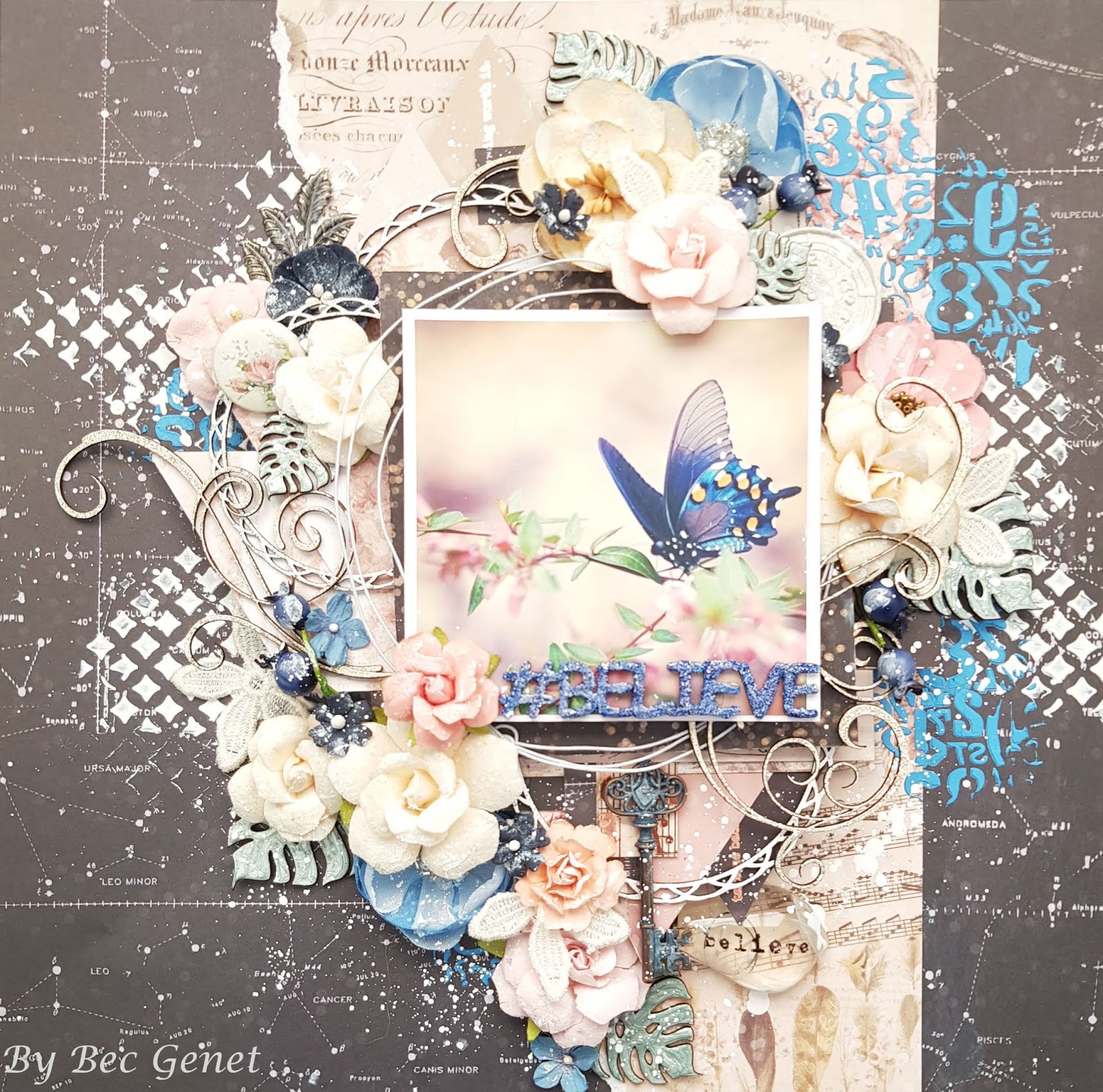 My Scrappin Spot: #Believe: A layout for 2Crafty Chipboard
