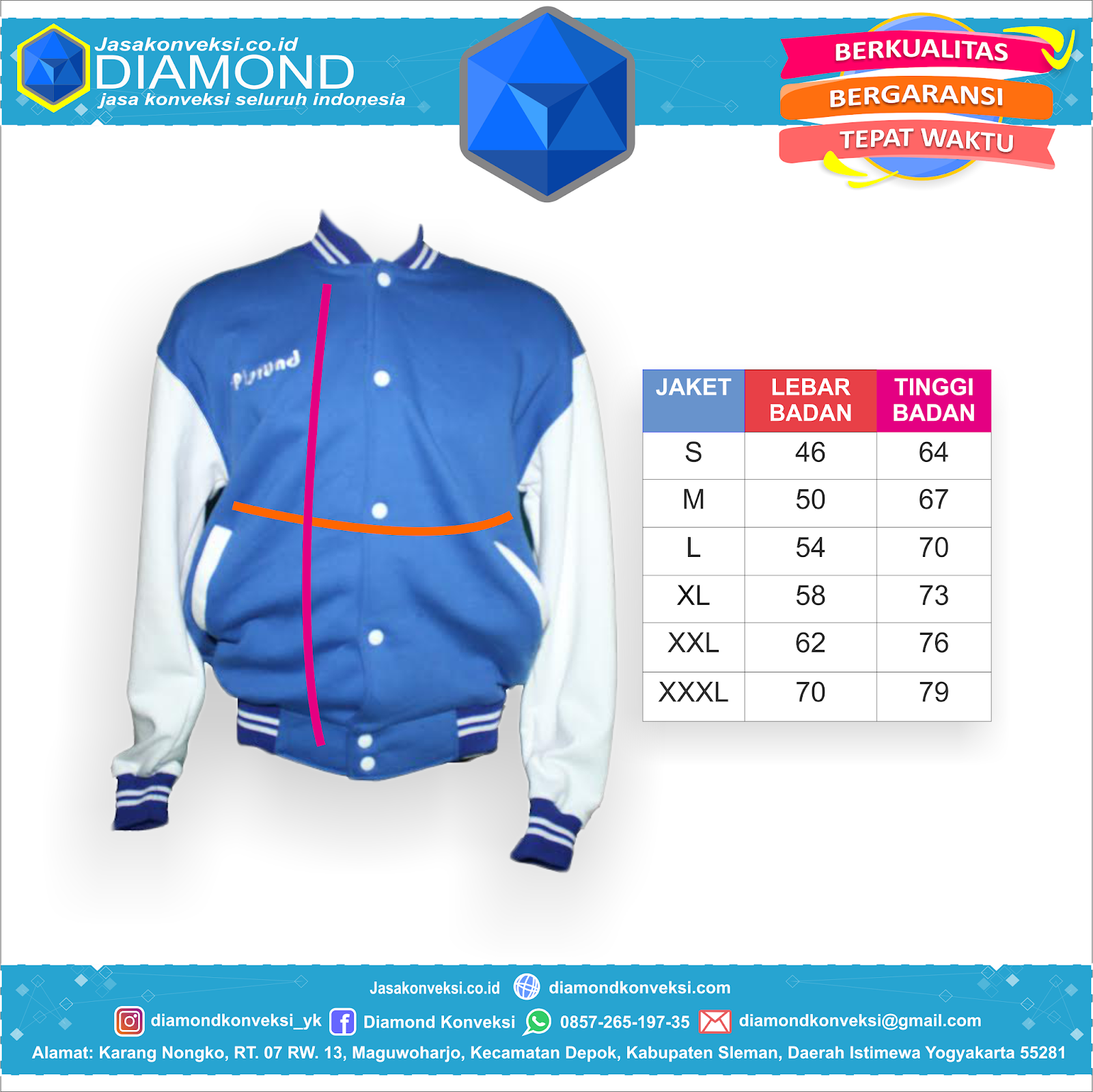 Contoh gambar size chart kemeja /Contoh gambar size chart kaos /Contoh ...