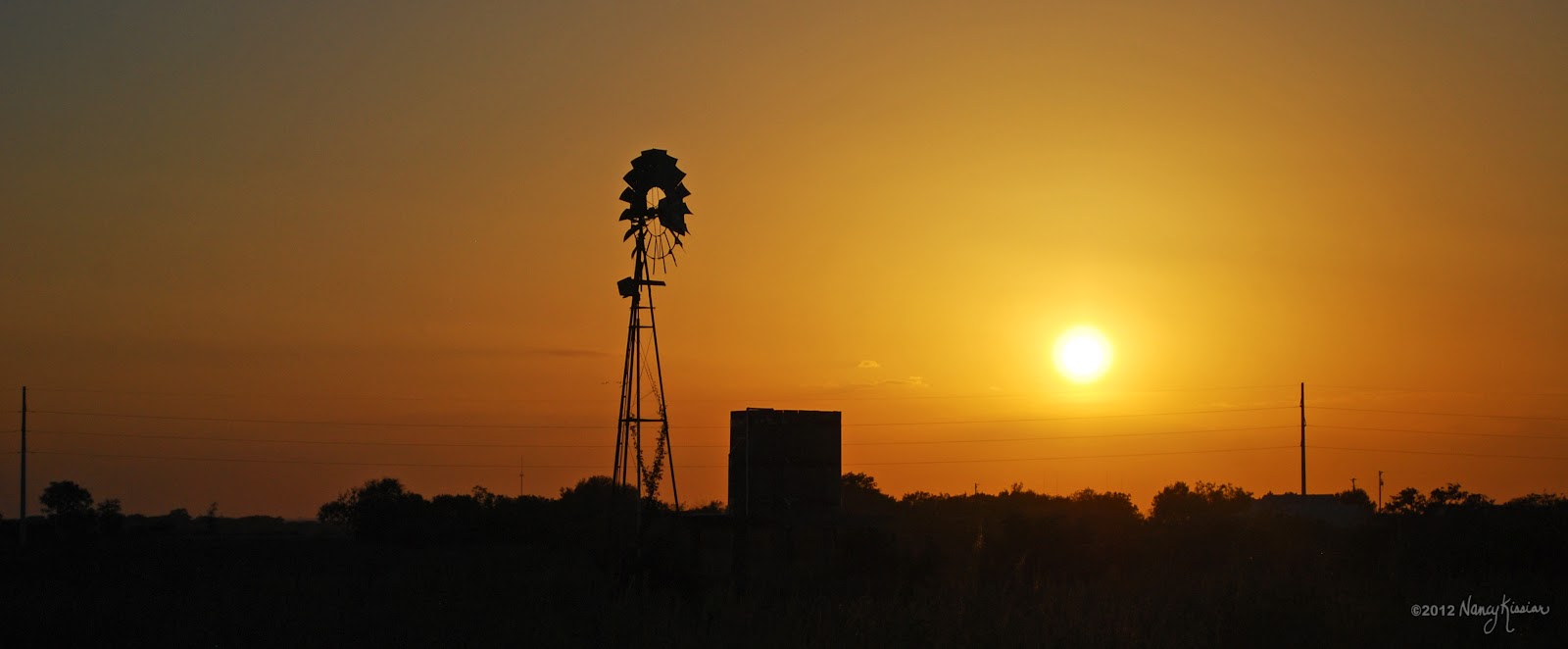 Wild About Texas: A Texas Windmill at Sunset