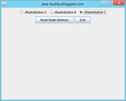 Java-Buddy: Example of using Swing ButtonGroup