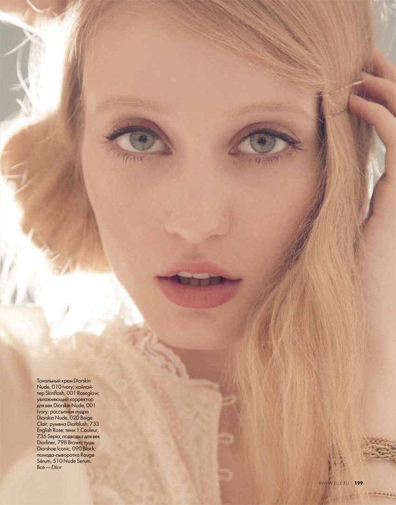 Elle Magazine Bohemian Dreamy Beauty images with Enya Bakunova model ...