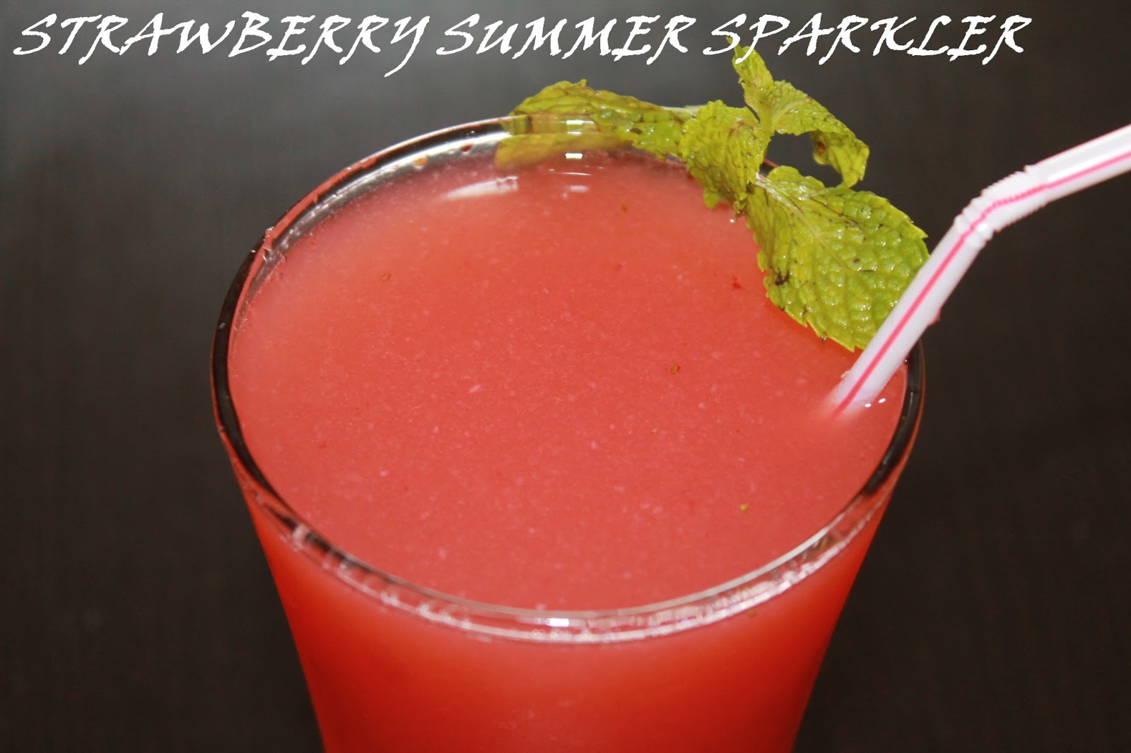 Swetha's Indian Vegetarian Cuisine: STRAWBERRY SUMMER SPARKLER