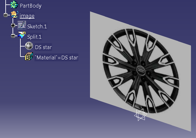 CATIA V5: How to insert a raster graphic into CATIA