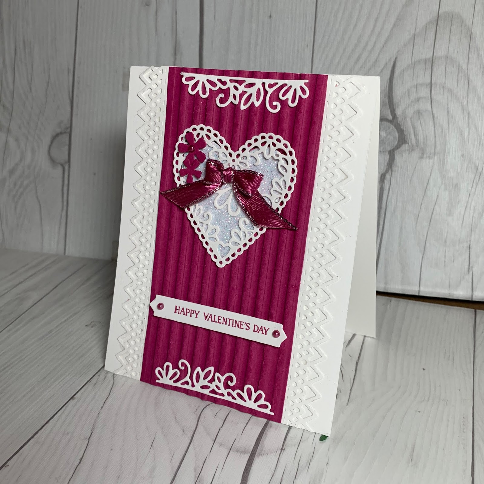 Valentine Card using Forever Lovely Stamp Set and Die Cuts, Die Cuts ...