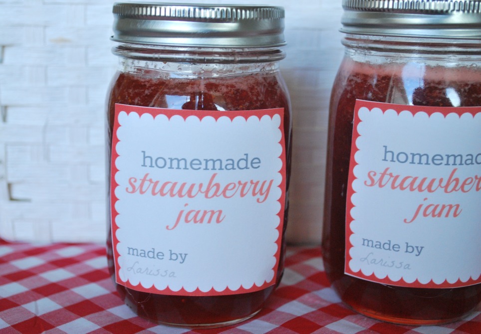 Larissa Another Day: Homemade Strawberry Jam Labels