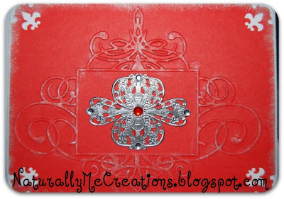 Naturally Me Creations: Red Dry Embossed Card