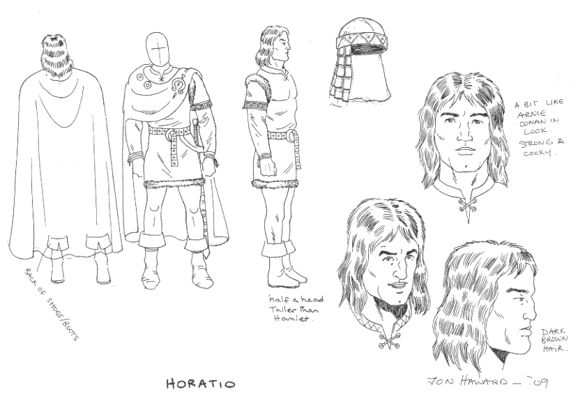 HAMLET ROUGH CUT: HORATIO CHARACTER DESIGN
