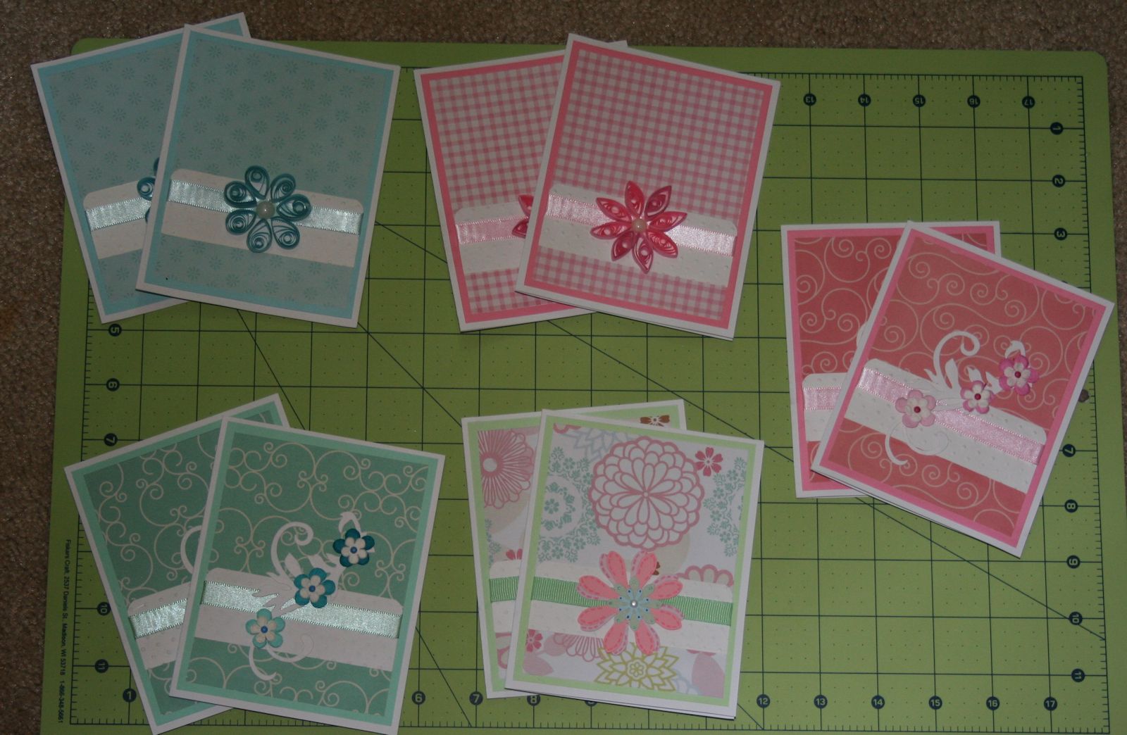 My Designs by Alisa: 10 Handmade Spring Note Cards Set