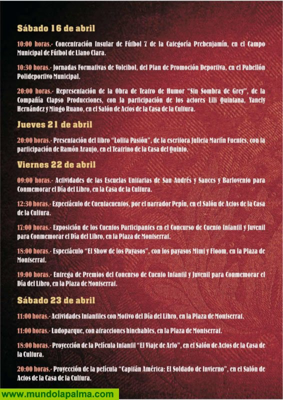 Fiestas de Abril en Honor a Ntra. Sra. de Montserrat 2016