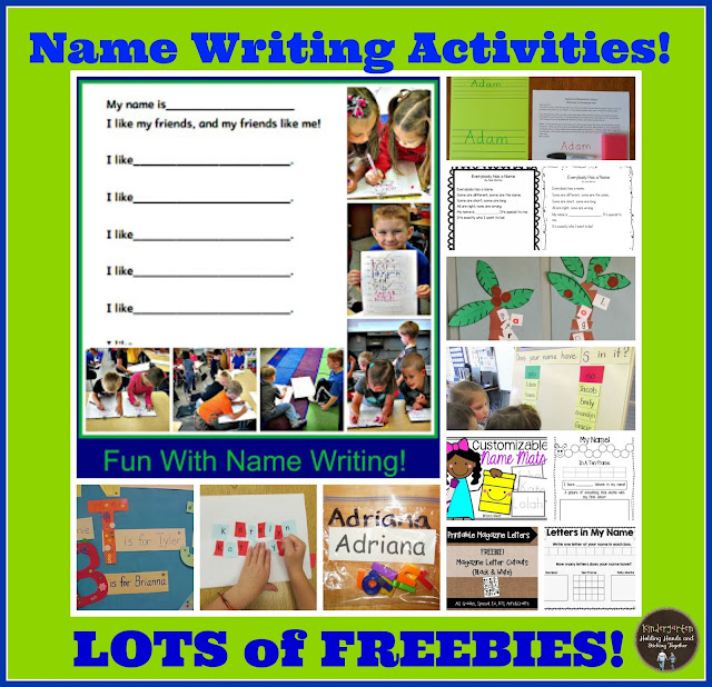 Kindergarten: Holding Hands and Sticking Together: Name Writing ...