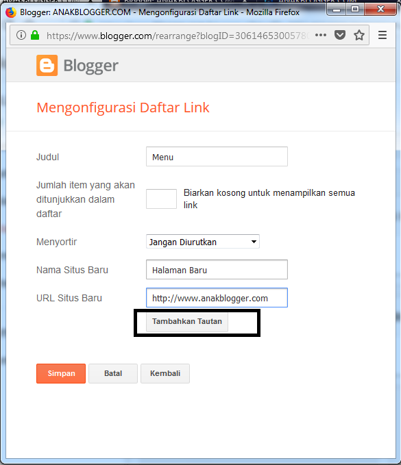 Cara Mudah Membuat Menu & Sub Menu Pada Tampilan Blog - ANAKBLOGGER.COM