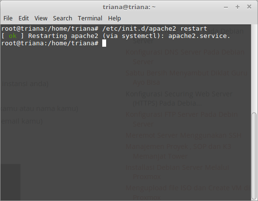 TRIANA || BLC TELKOM KLATEN: Konfigurasi Securing Web Server (HTTPS) pada Linux Debian