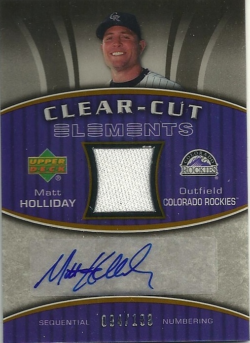The Snorting Bull: Player Collection: Matt Holliday Autographs