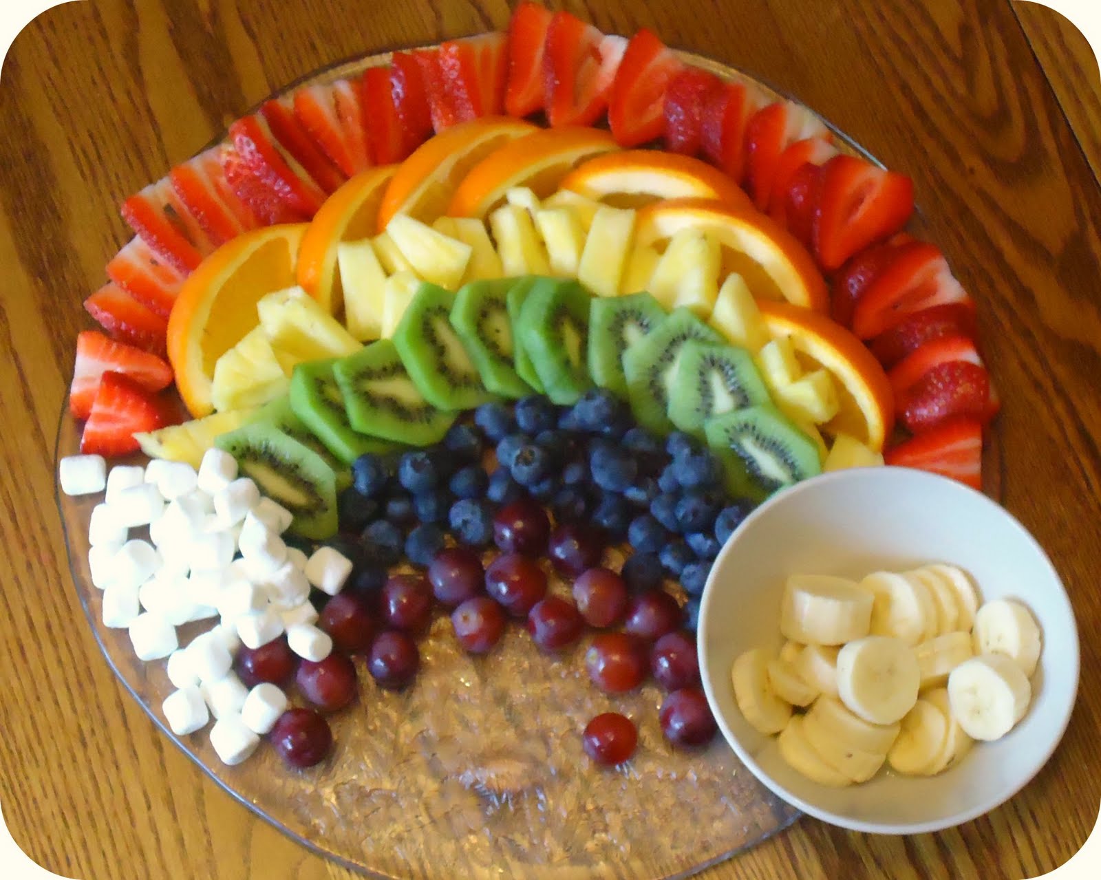 Homemade Serenity: Fruit Rainbow with a "Pot of Gold"