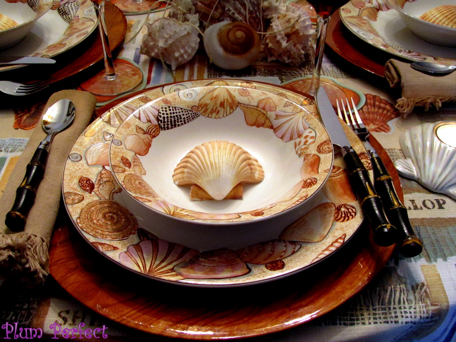 Plum Perfect: Susie's Seashell Tablescape!