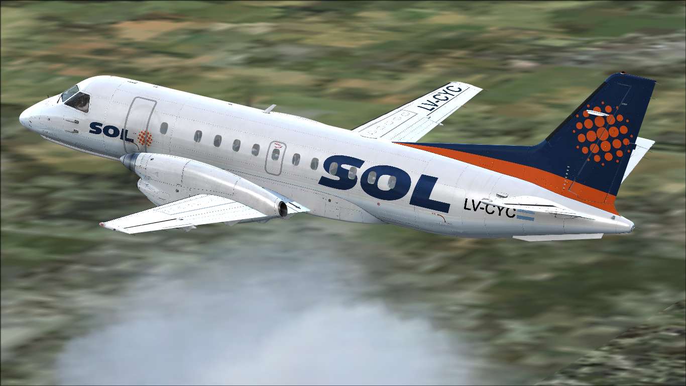 Texturas Brasileiras: Sol Líneas Aéreas LV-CYC Saab 340B