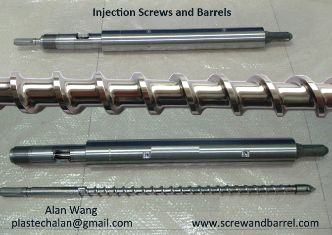 Bole injection screws, barrels, cylinders, screw tips and other front ...