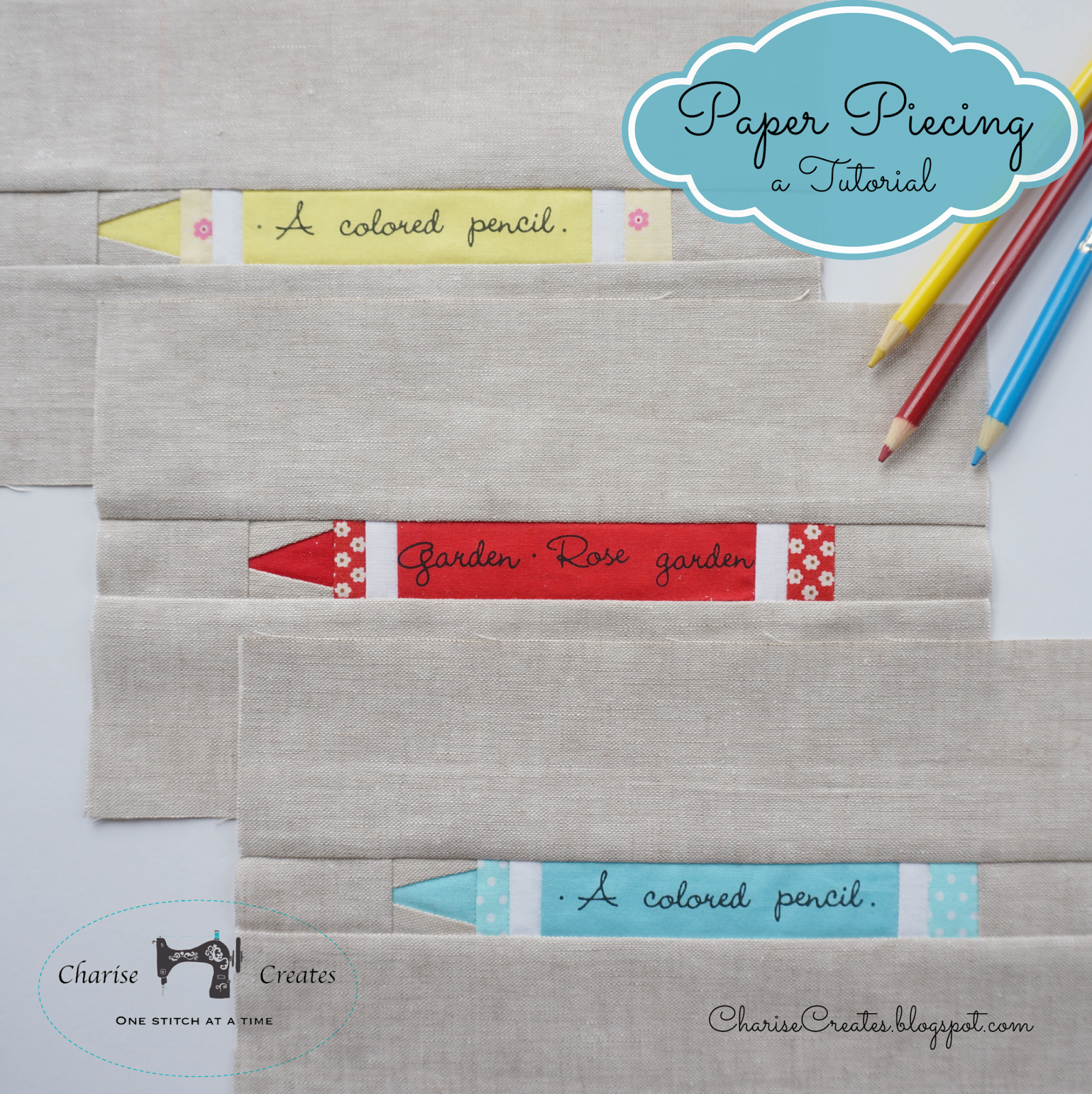 Paper Piece a Crayon ~ A Beginning Foundation Paper Piecing Tutorial ...