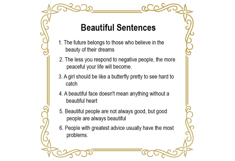Teacher Neidinha Franca: Beautiful Sentences Collection