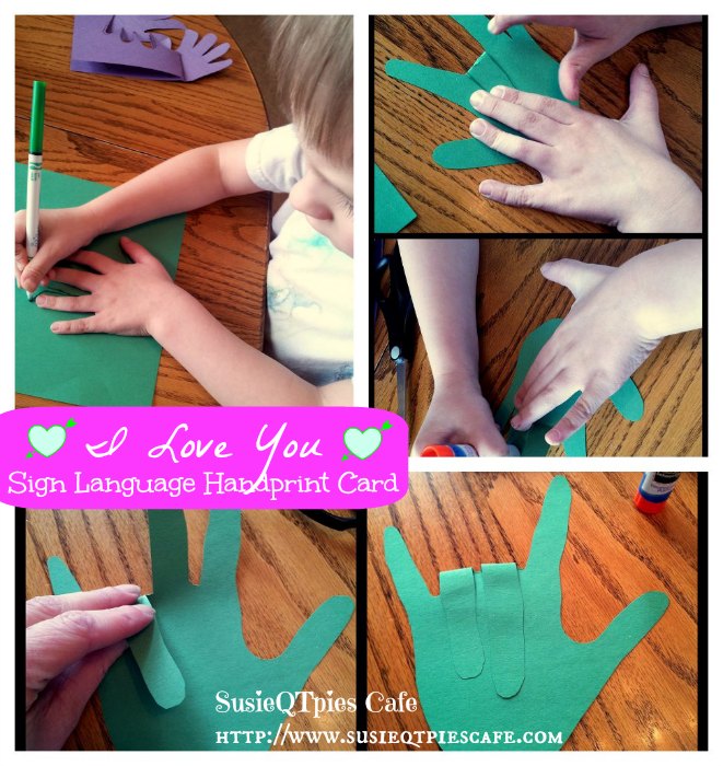 SusieQTpies Cafe: I Love You Sign Language Kids Crafts