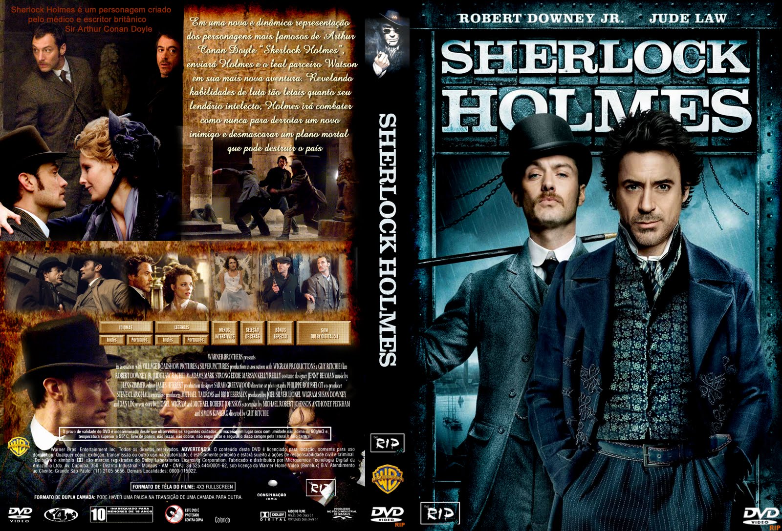 Capas Medina - Somente Capas de DVD: Sherlock Holmes