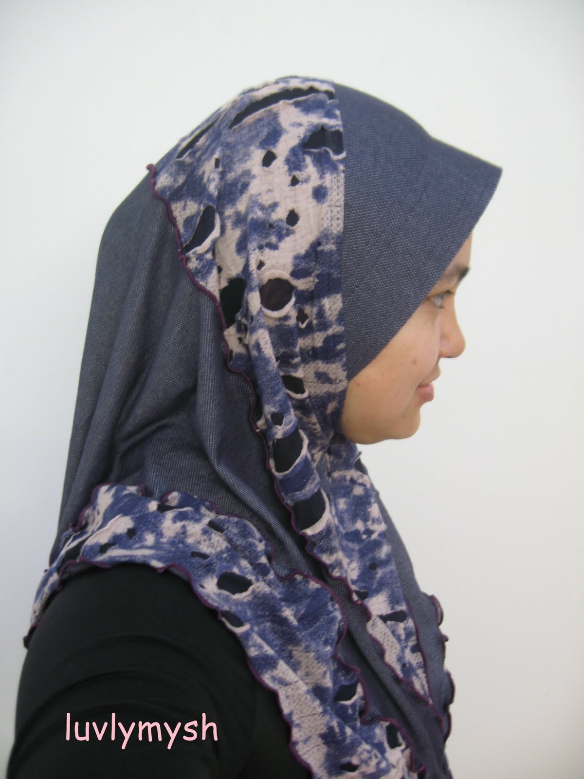luvlymysh: Tudung Denim & Corak Kain Koyak