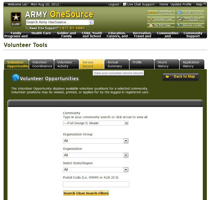Love, Joy and Peas: How to Log Your Volunteer Hours With My Army Once ...