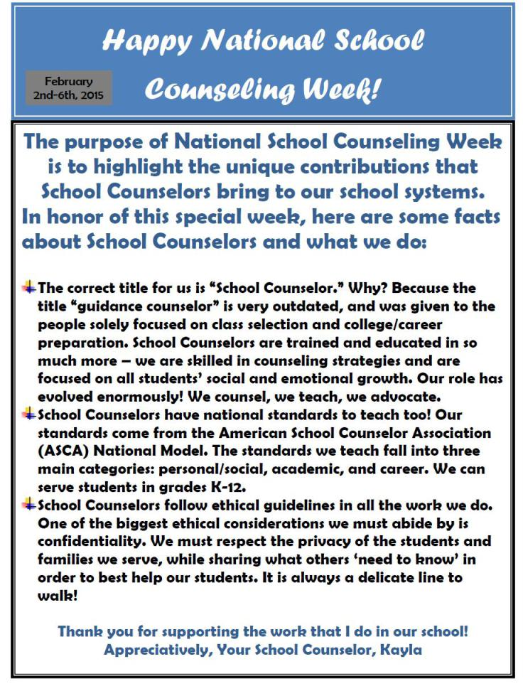 News Flash, Not All Counselors Celebrate National School Counselor's Week!
