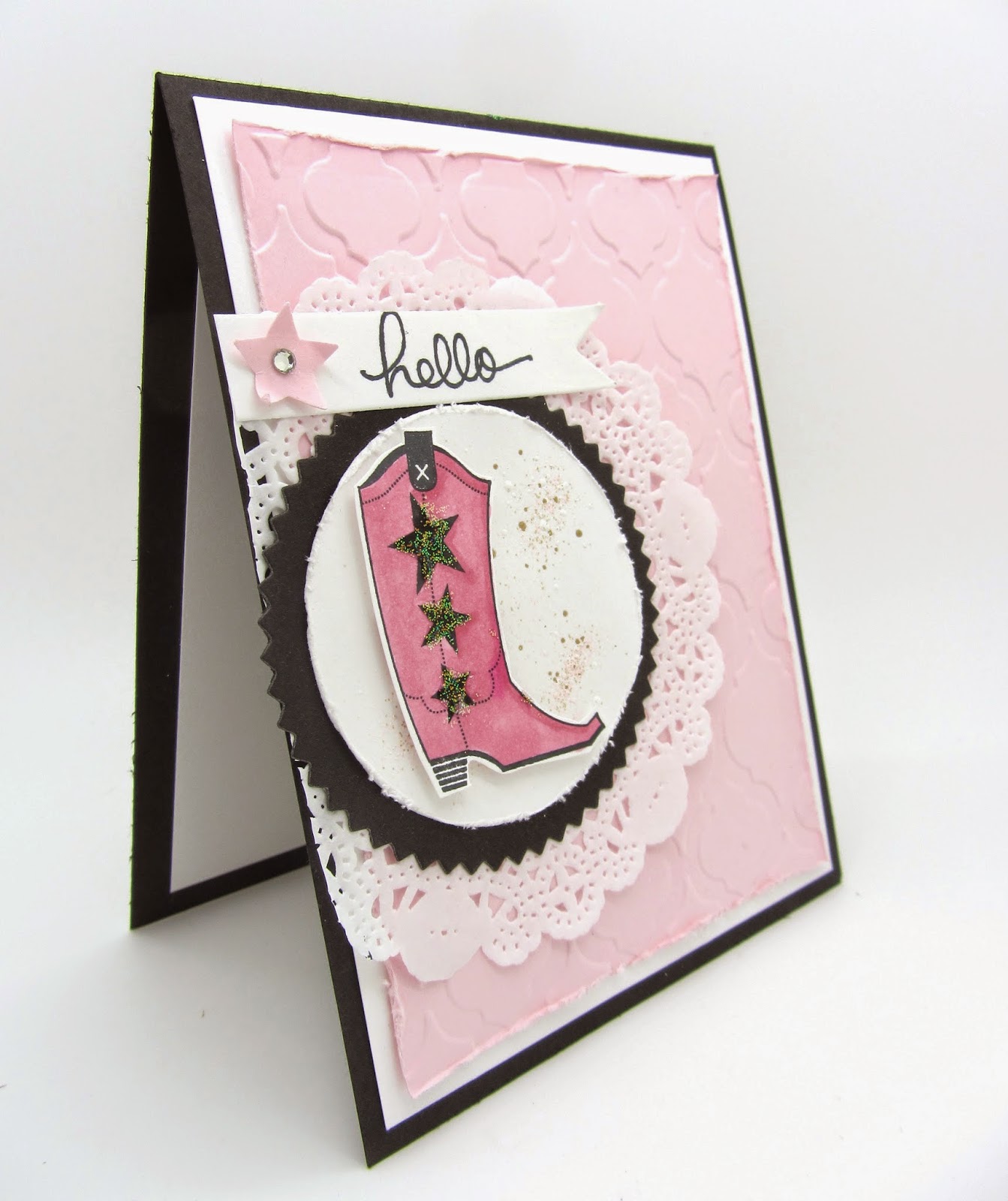 PinkBlingCrafter: Hello Bootiful Occasion Card