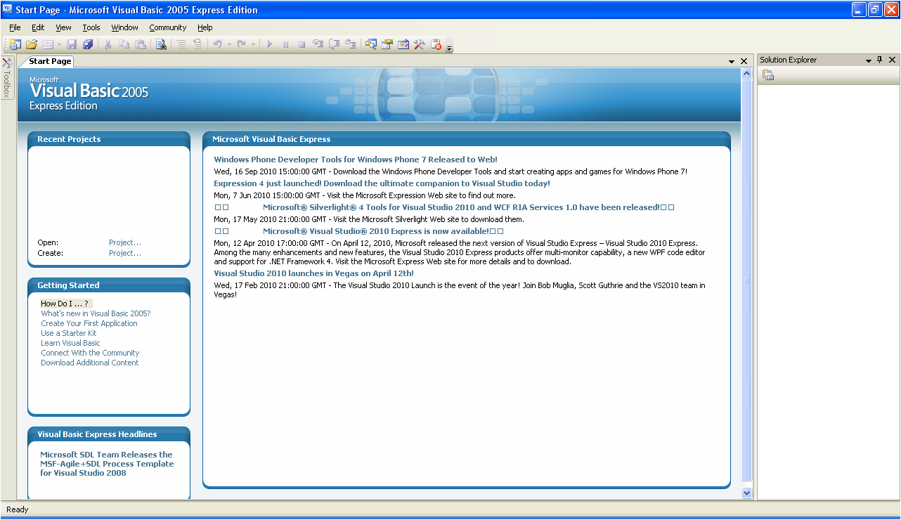 VISUAL .NET: Iniciando el Trabajo