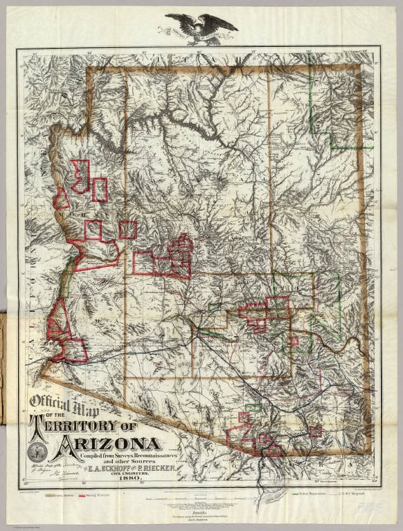 Arizona Geology: Historic mining towns map on Arizona Experience