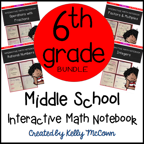 Kelly McCown: Middle School Interactive Math Notebook {Grade 6}