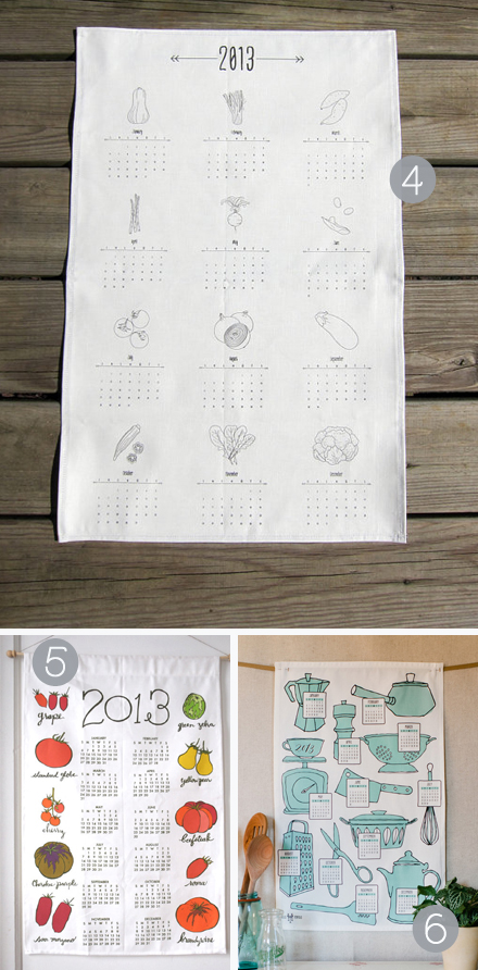 Down and Out Chic: Gift Idea: Calendar Tea Towels