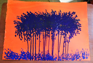 Shirleen Bland's Art Studio: Drip Trees Tutorial