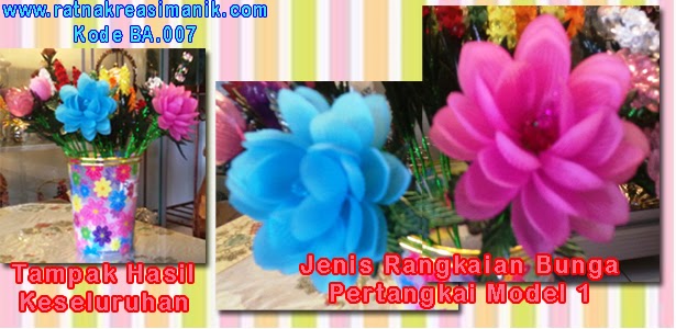 Bunga Akrilik – Pertangkai Model 1 – Berbagai Warna - Ratna Kreasi