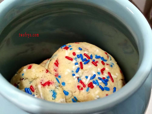 Two Frys: Red, White, and Blue Sprinkle Cookies