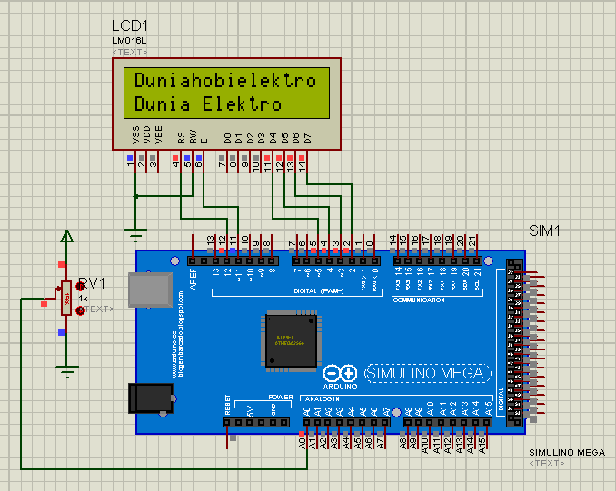 Dunia Elektro: Belajar Arduino: Menampilkan nilai potensiometer di LCD 16x2 Dunia Elektro: Belajar Arduino: Menampilkan nilai potensiometer di LCD 16x2