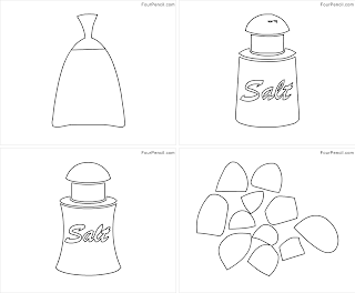 Four Coloring: Free printable Salt coloring pages for kids