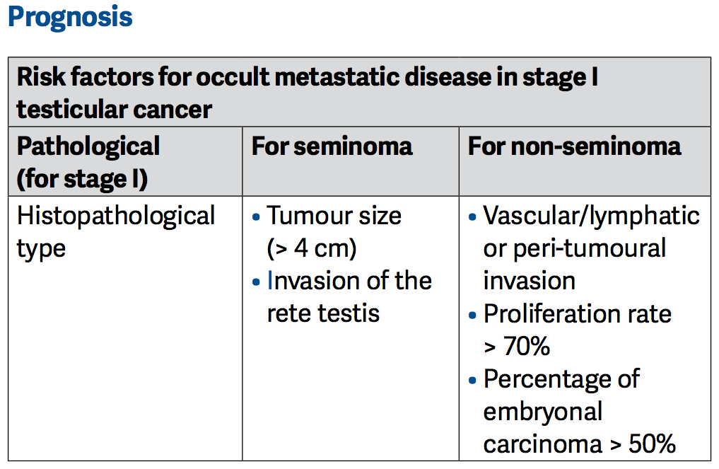 Testicular cancer : Diagnostic evaluation