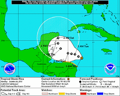 The Weather Centre: Tropical Storm Rina Moves Towards Possible Landfall ...