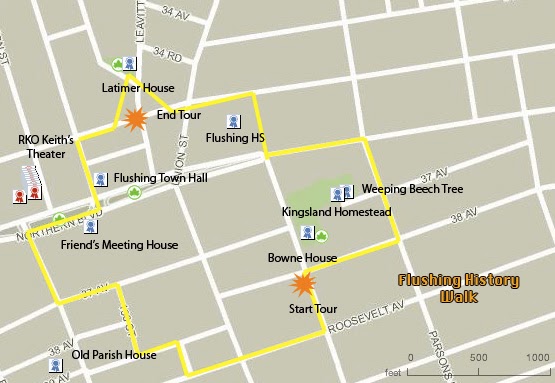 Flushing History Walks: Tour Map