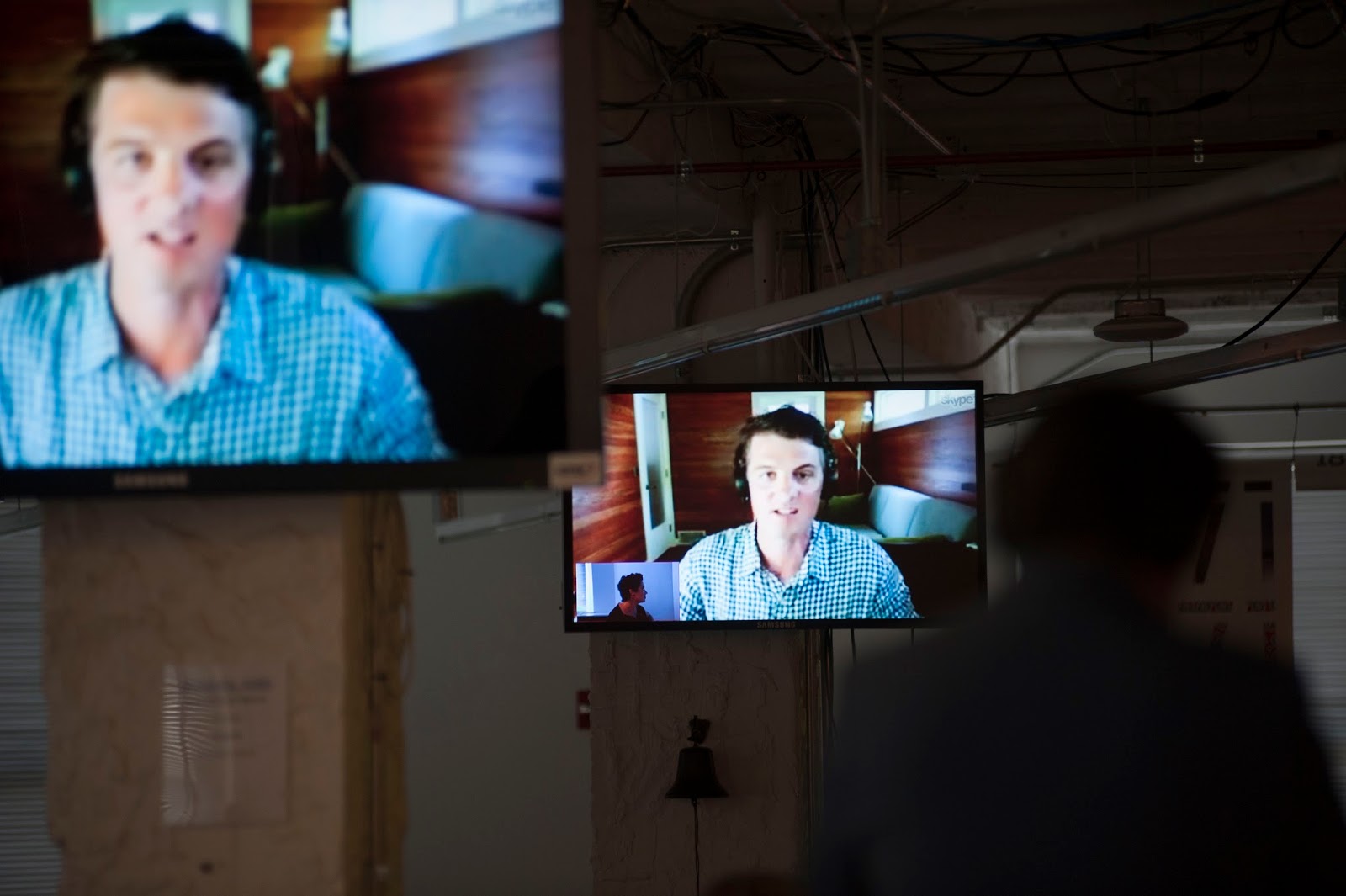 Hindsight : Grubhub CEO Matt Maloney skypes in to Pandoland 1871 Event