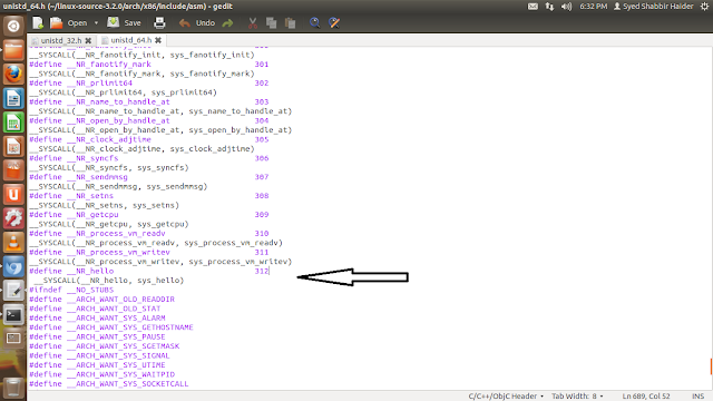 How to add a system call in Linux kernel | Syed Shabbir Haider