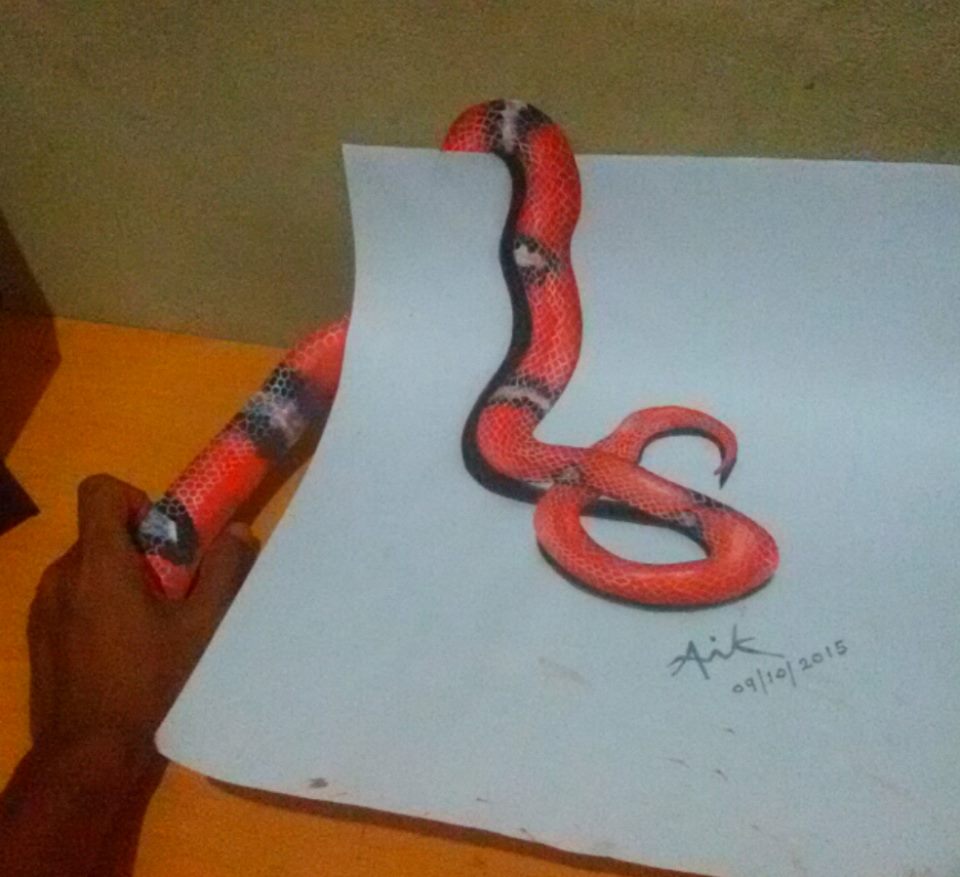 Aik Arts: Snake 3D Art