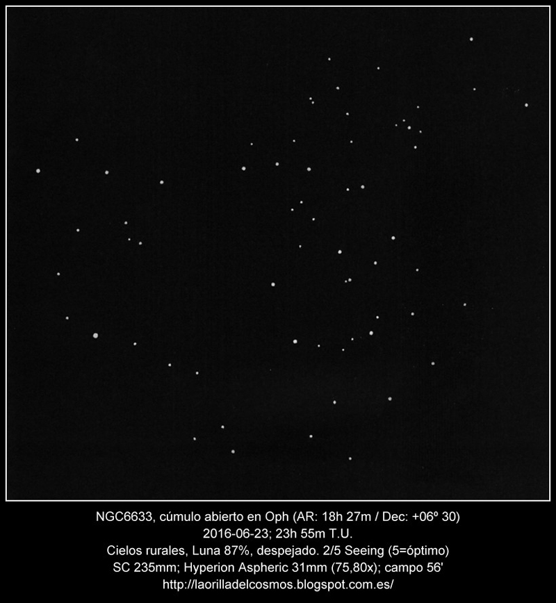 La orilla del Cosmos: NGC6633 - Cúmulo abierto en Ophiuchus
