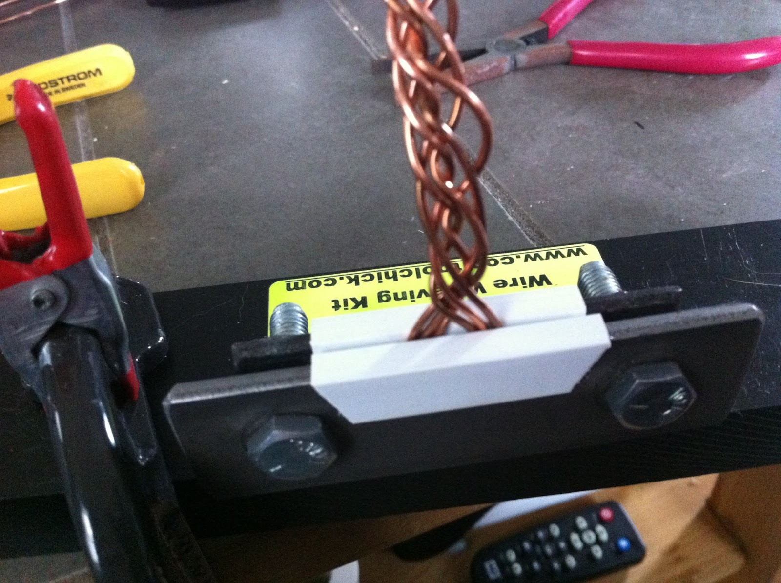 DEBORAHREAD.COM: Copper Weave Bracelet - Croc Ridge Wire Weave