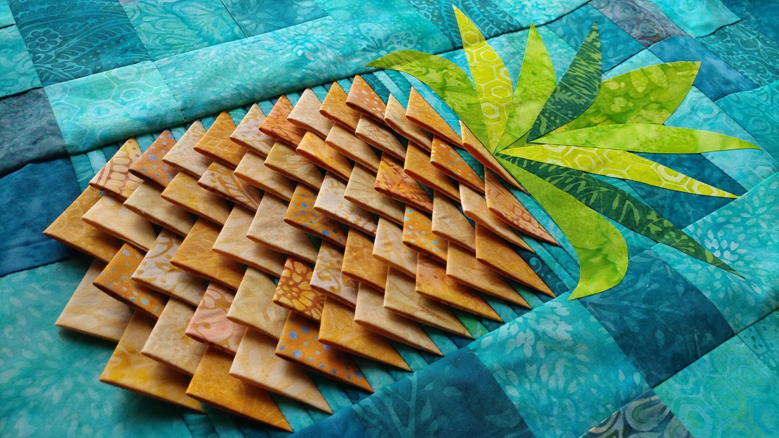 Sunshine Pineapple Quilt Pattern