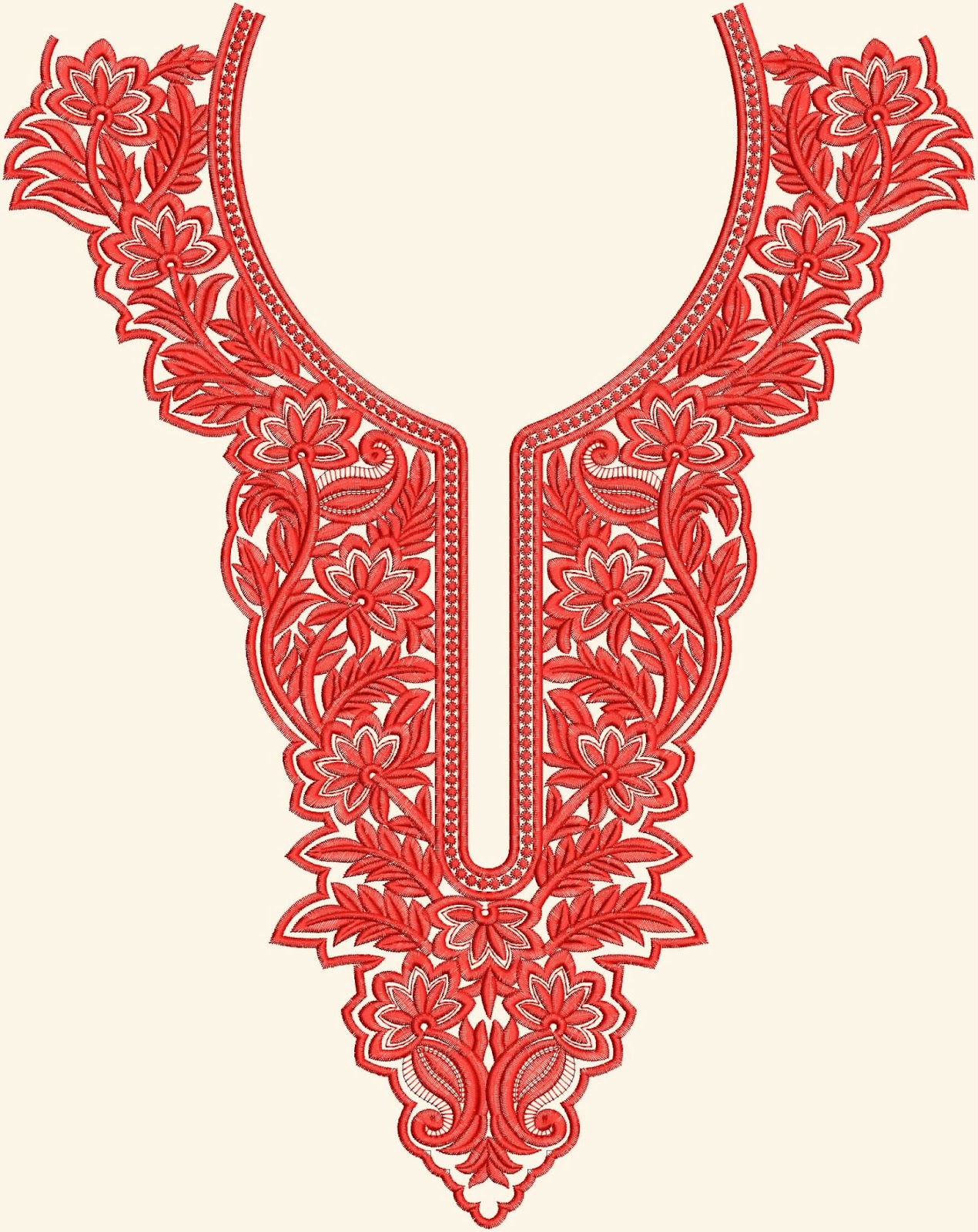 EmbDesignTube: Designer Embroidery Neck Designs