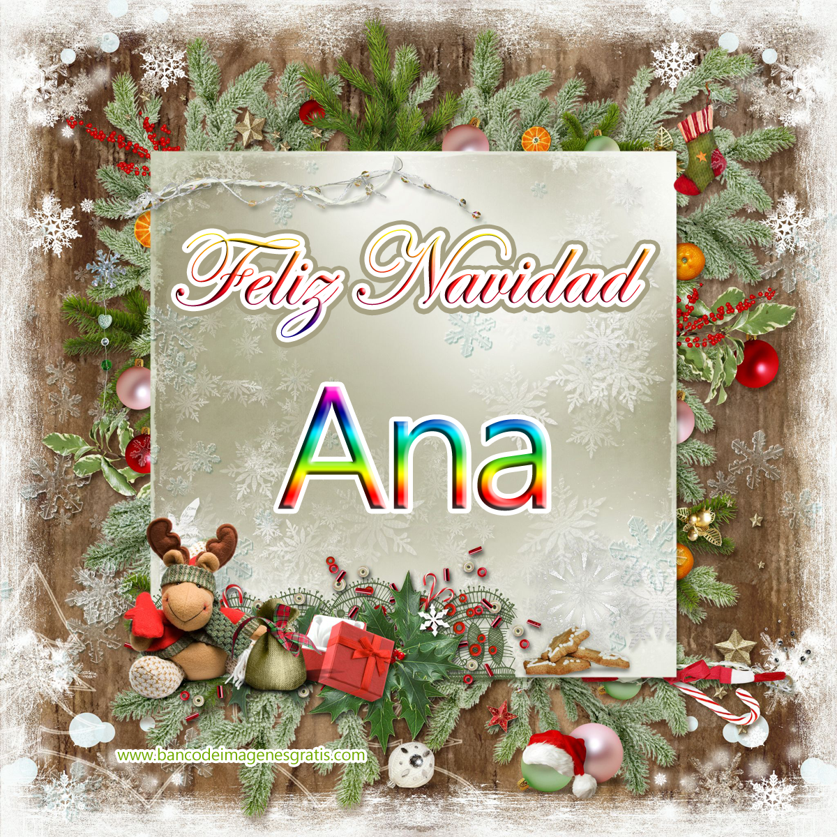 Banco de Imágenes Gratis: 70 postales navideñas con nombres de personas ...